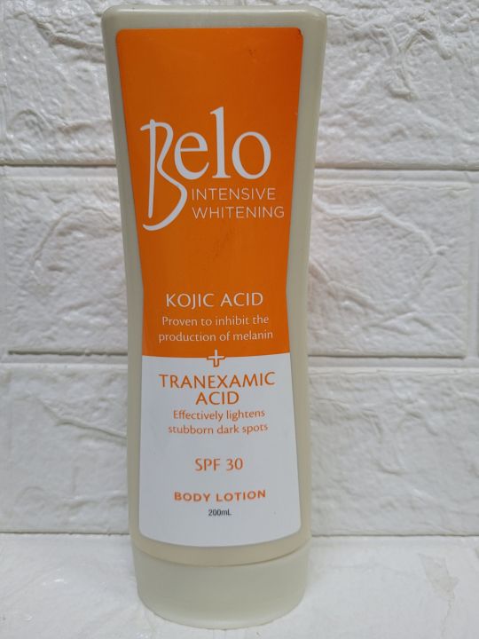belo intensive whitening kojic acid tranexamic acid spf 30 body lotion ...