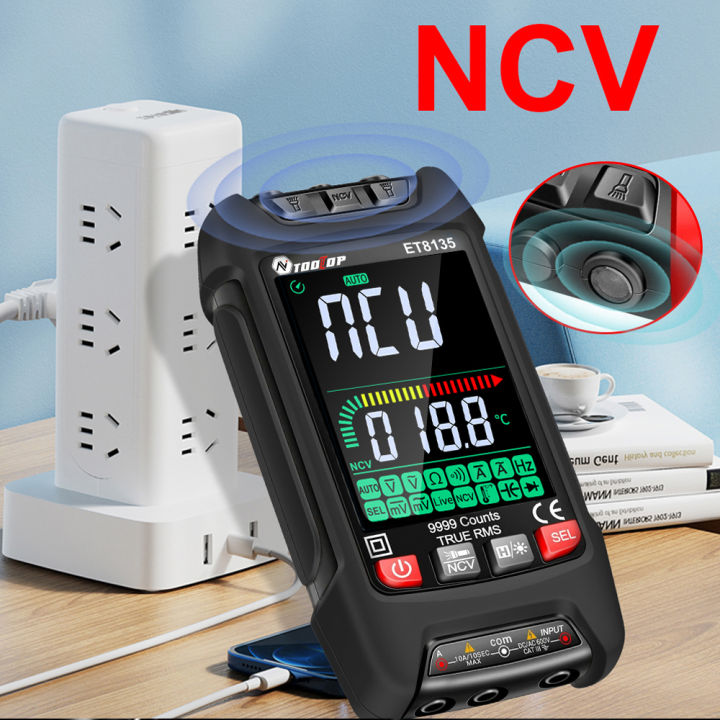 9999Counts Digital Multimeter Display Handheld Multimeter NCV ...