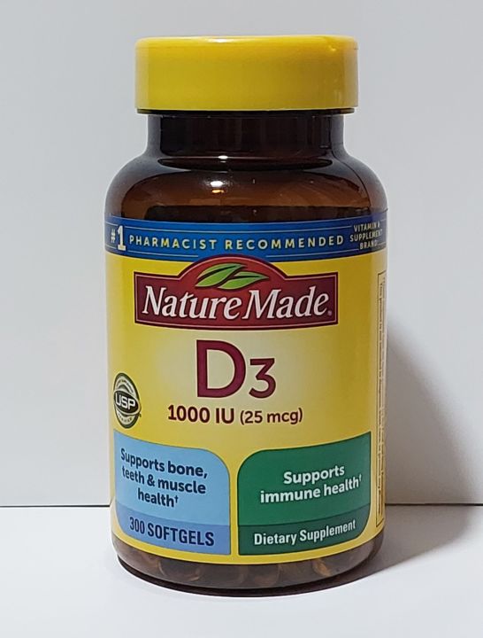 Nature Made Vitamin D3 1000 Iu 25mcg 300 Softgels Lazada Ph 2243