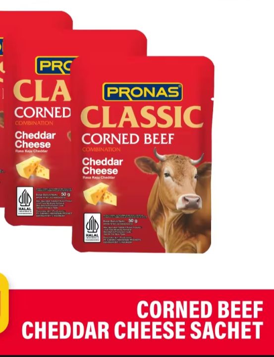Pronas Kornet Classic Beef Sapi Keju kemasan sachet 50 g | Lazada Indonesia