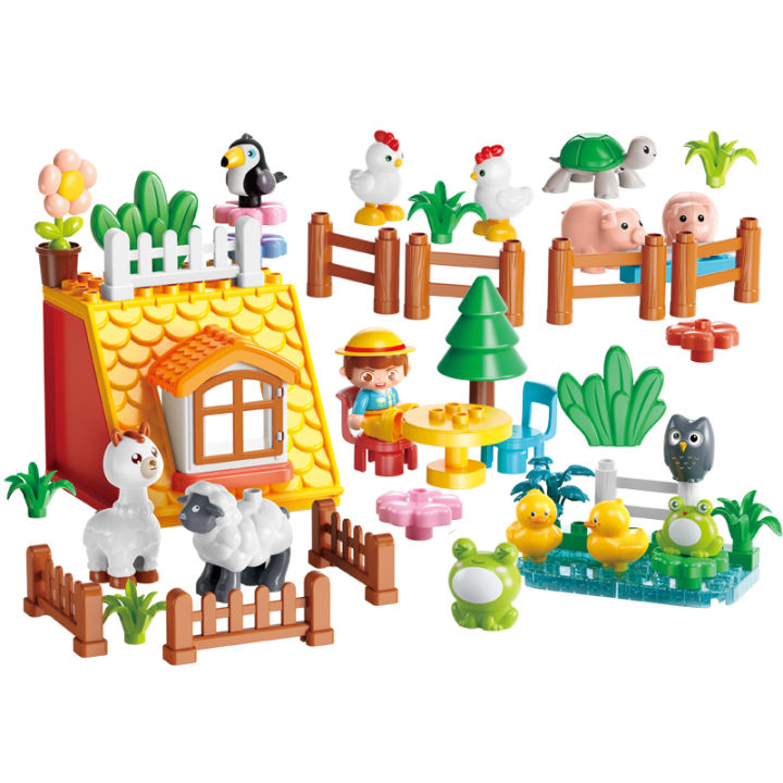 Large Particle Farm Animal DIY Educational Building Blocks for Children ...
