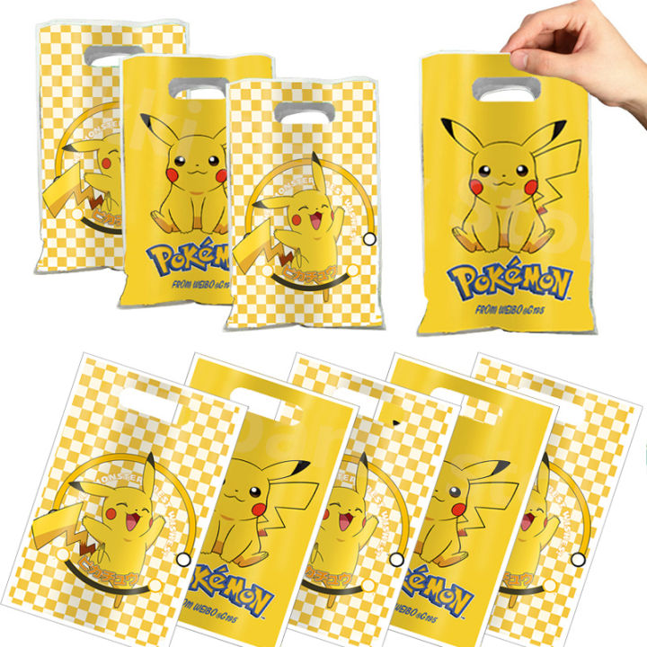 Pokemon Pikachu Gift Bags With Handle Goodie Bags Party Favors Supplies ...