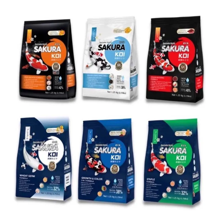 SAKURA KOI FISH FOOD PREMIUM SERIES( 1.25kg ) - อาหารปลาคาร์ฟ ซากุระโค ...
