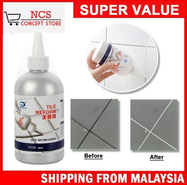 Genuine DIY Tile Reform Grouting Fix Waterproof Anti-Fungus 280ml | Lazada