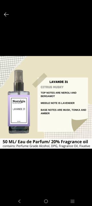 LaVande 31 inspired perfume EDP | Lazada PH
