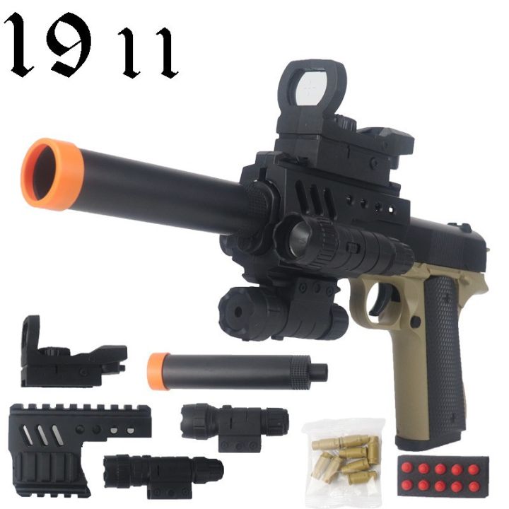 Children's shell throwing soft bullet gun toy gun simulation Glock ...