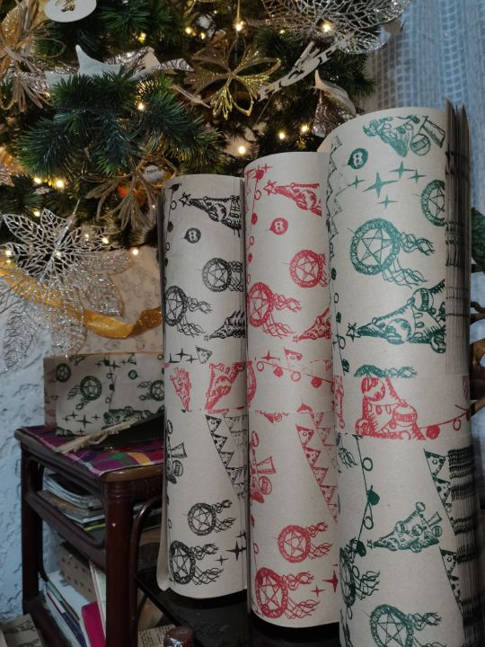 5 pcs Kraft Christmas Gift Wrapper (Eco Friendly Recycled Paper Wrapper ...