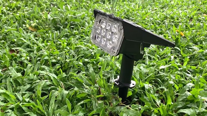Solar powered lawn light, LED RGB waterproof outdoor landscape garden ...