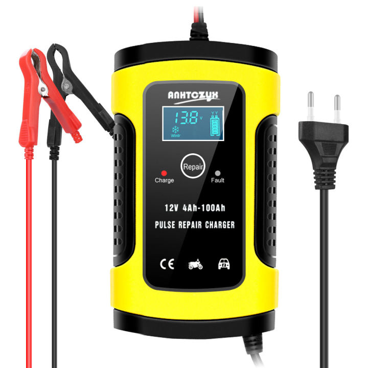 Universal 6A 12V Full Automatic Motorcycle Car Battery Pulse Chargers ...