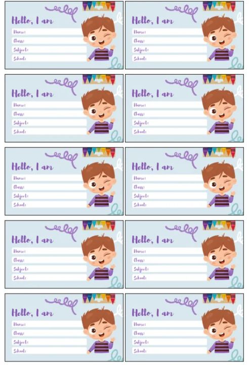 NOTEBOOK STICKER LABEL FOR SCHOOL | Lazada PH