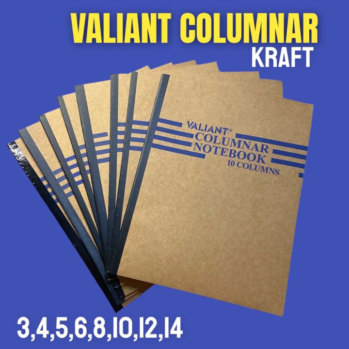 Valiant Columnar Notebook Kraft (Assorted Colums)Sold per Pc | Lazada PH