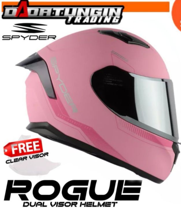 SPYDER Rogue PD SOB Dual Visor Helmet + Free Extra Clear Visor | Lazada PH