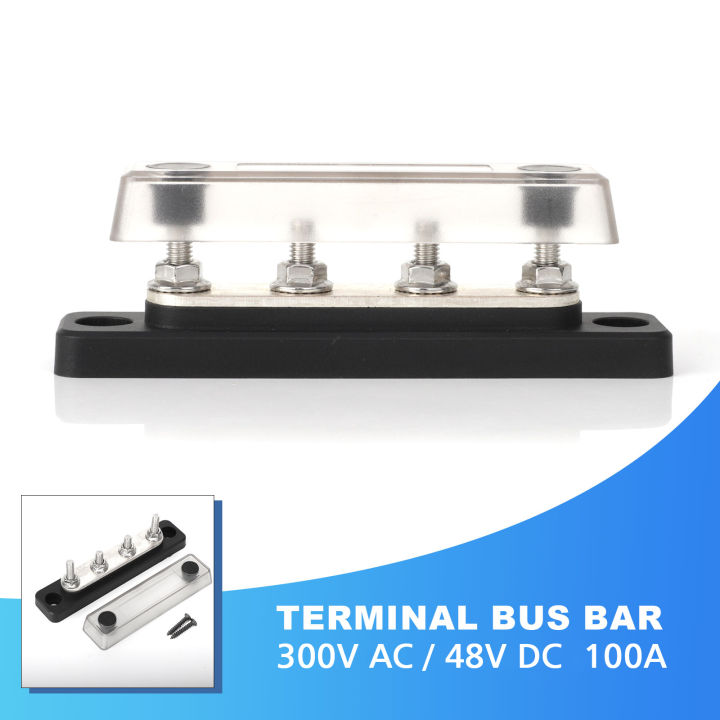 Auto Bus Bar Positive Negative Battery Power Distribution Block 100A ...