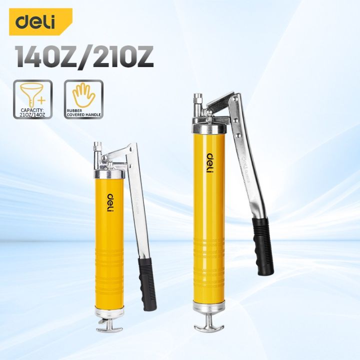 Deli Grease Gun 600CC/400CC Grease Gun Pump Heavy Duty High Pressure ...