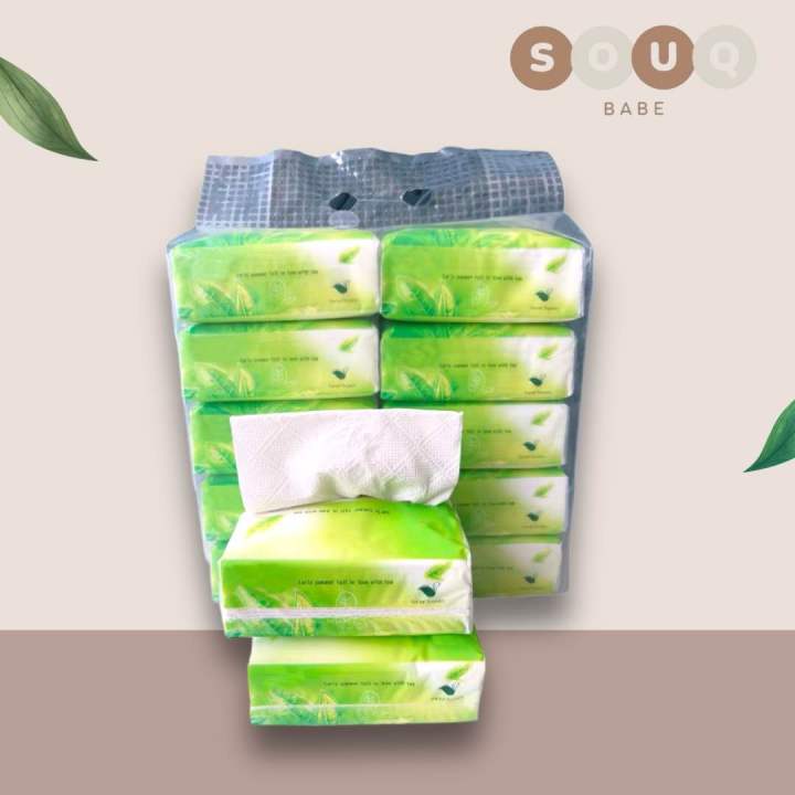 FACIAL TISSUE 3-ply interfolded tissue virgin pulp 8 packs per bag ...