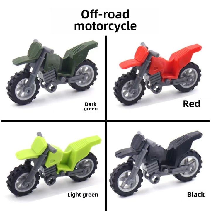 Military Scene with Off-Road Two-Wheel Motorcycle Building Block ...