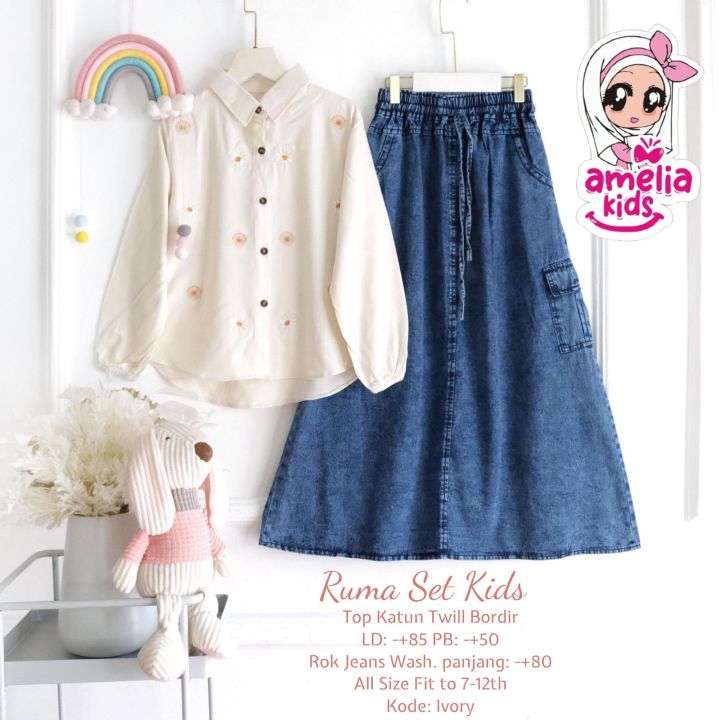 New ruma set kids viral 2025 usia 8-12tahun | Lazada Indonesia
