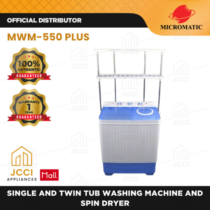Micromatic Washing Machine Twin Tub 5.5kg.Heavy Duty Motor and Body ...
