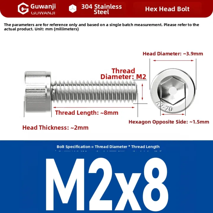 GUWANJI | 304 Stainless Steel Hex Head Cylinder Screw | Lazada Malaysia