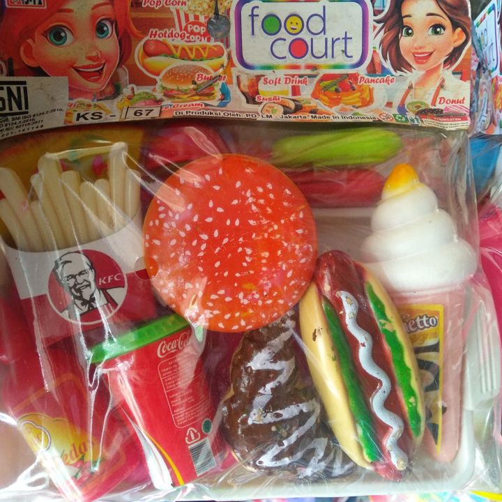 MAINAN BURGER SATU SET MAINAN ANAK PEREMPUAN BUAT KADO ULANG TAHUN ...
