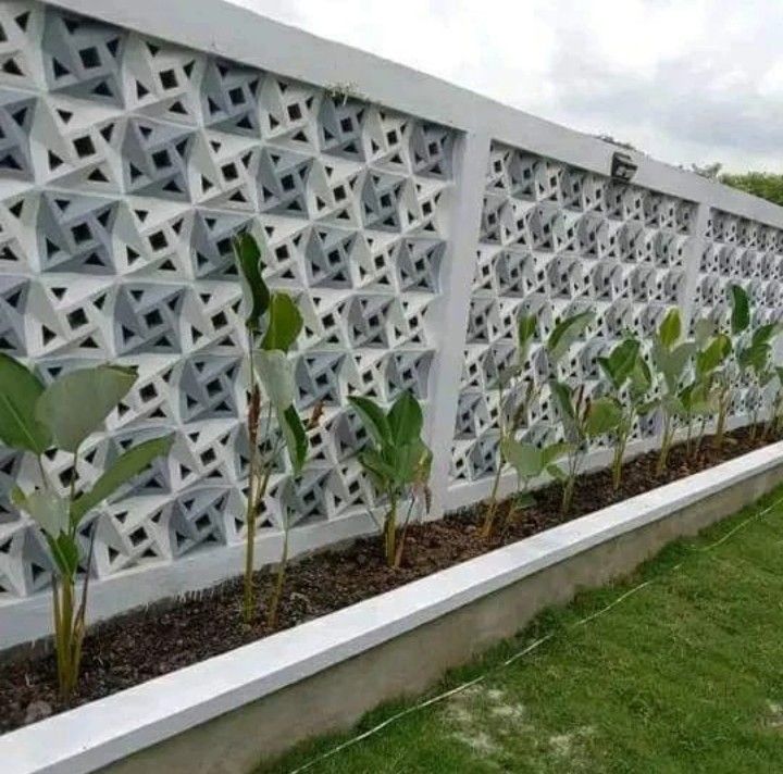 roster beton rumah pagar kekinian hiasan dinding motif kipas lubang ...