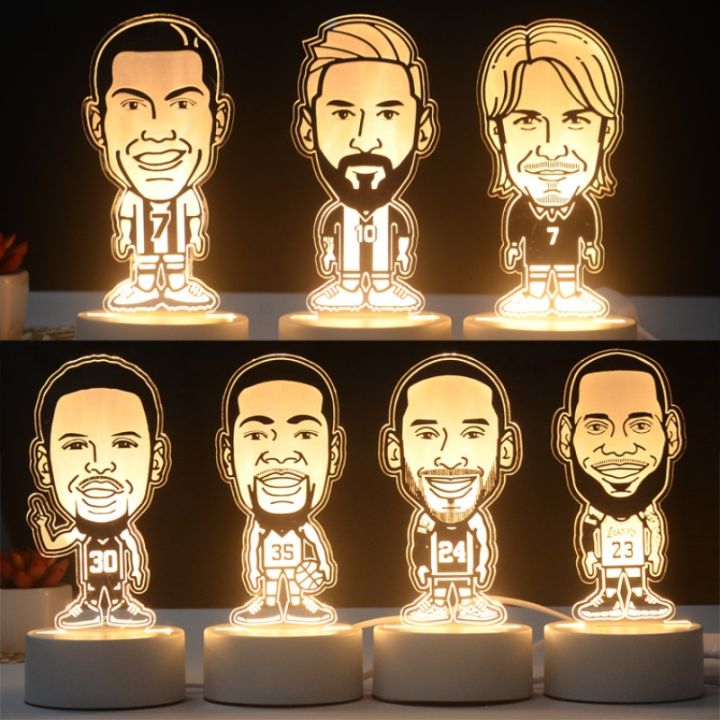 Messi Cristiano Ronaldo Basketball Football Night Lamp Kobe James ...