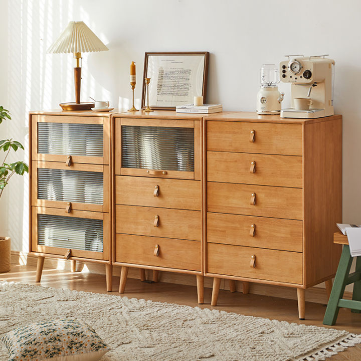 Full Solid Wood Japanese Style Storage Cabinet Bedroom Living Room ...