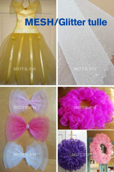 10 yds 6 inch Mesh glitter tulle net fabric for bouquets and gift wrap ...