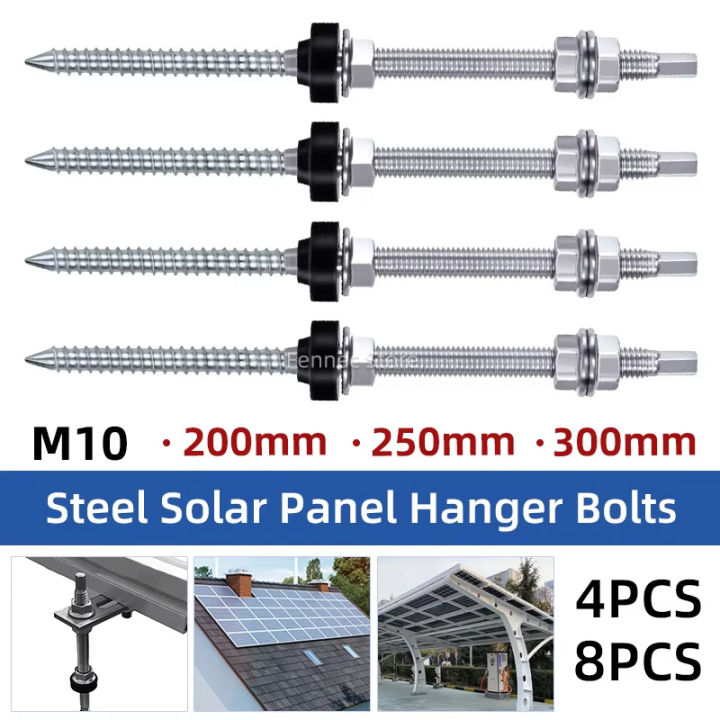 4/8pcs M10 Photovoltaic Bolts for Mounting Solar Panel Height ...