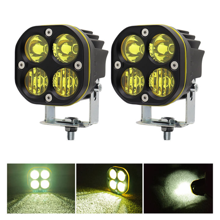 3 inch 40w yellow square led work light For Motorcycles Headlights Car ...
