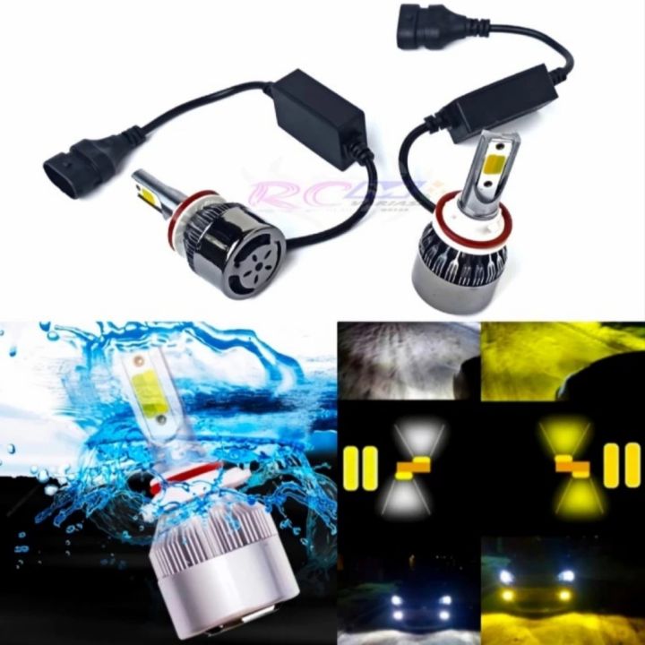 Lampu LED H8 H9 H11 headlamp foglamp 2 warna Sinar putih & kuning berkualitas | Lazada Indonesia
