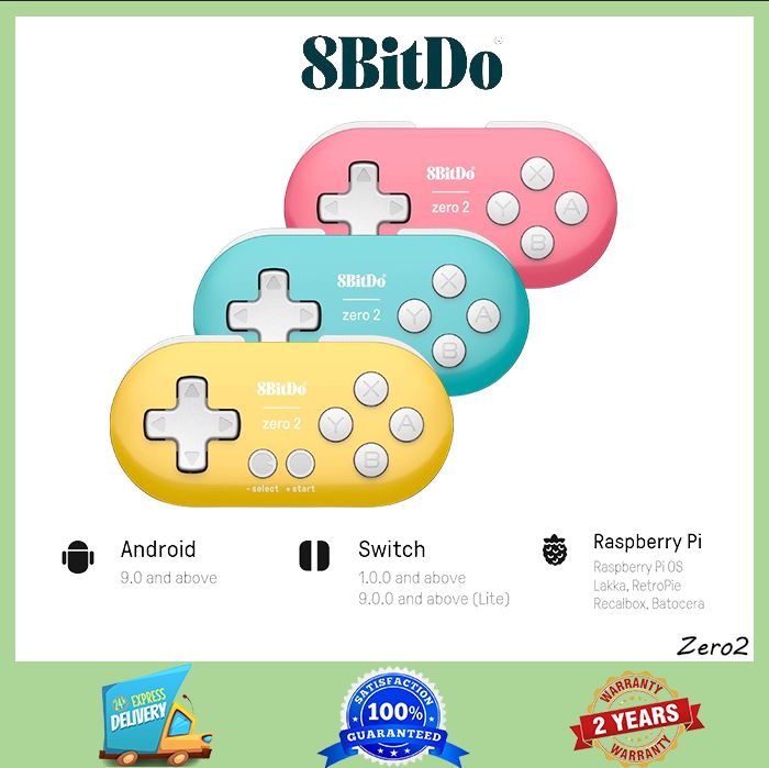 8Bitdo Zero 2 Bluetooth Game Board Keychain Sized Mini Controller ...