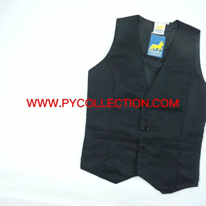 PRESIDENT UNIFORM VEST HITAM PENGAWAS READY STOCK !!! VEST SEKOLAH RENDAH DAN MENENGAH - PV001 ...