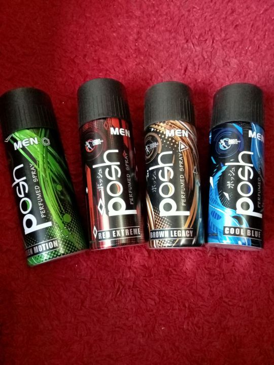Posh Men Perfumed Spray green motion - red extreme - brown legacy ...