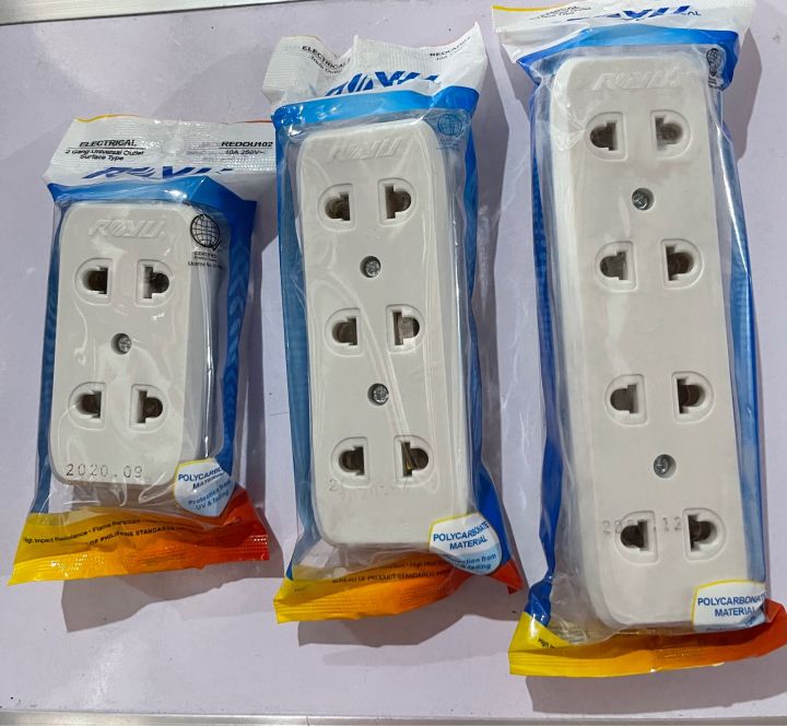 Electrical universal outlet surface type 2,3,4 gang (10A,250v) | Lazada PH