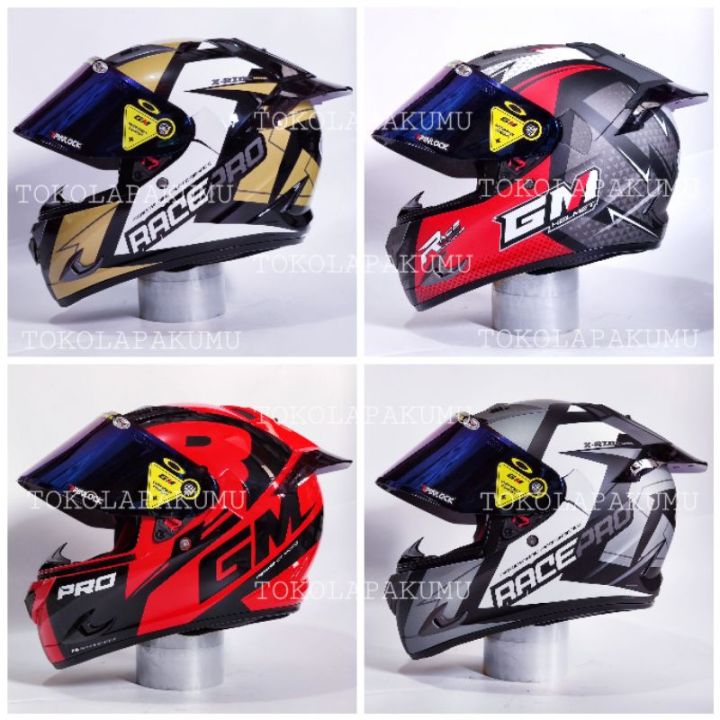 helm GM race pro full face paket ganteng | Lazada Indonesia