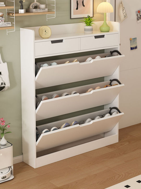 Thin Flip-Flop Shoe Cabinet Multi-Functional Storage Rack Entrance ...