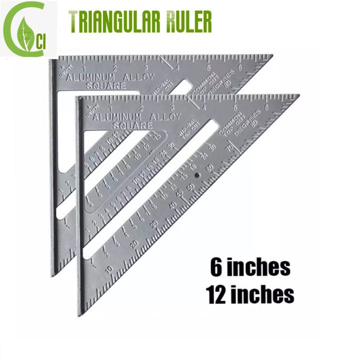 Cici。6’’ and12 ‘’Inches Triangular Ruler Speed Square Layout for School ...