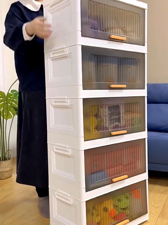 Foldable Storage Cabinet Locker Chest Multifunctional Locker Kitchen ...
