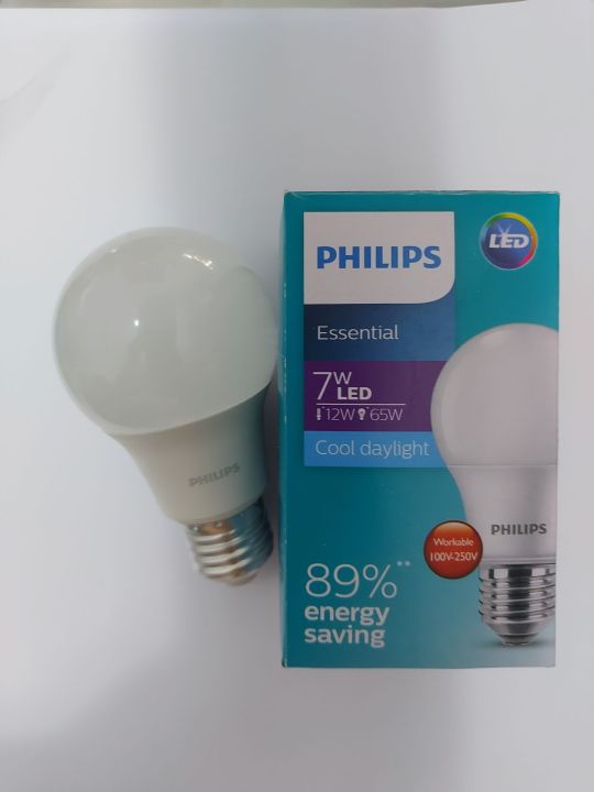 หลอดไฟฟิลิปส์ Philips Essential LED BULB 7W E27 Cool daylight | Lazada.co.th