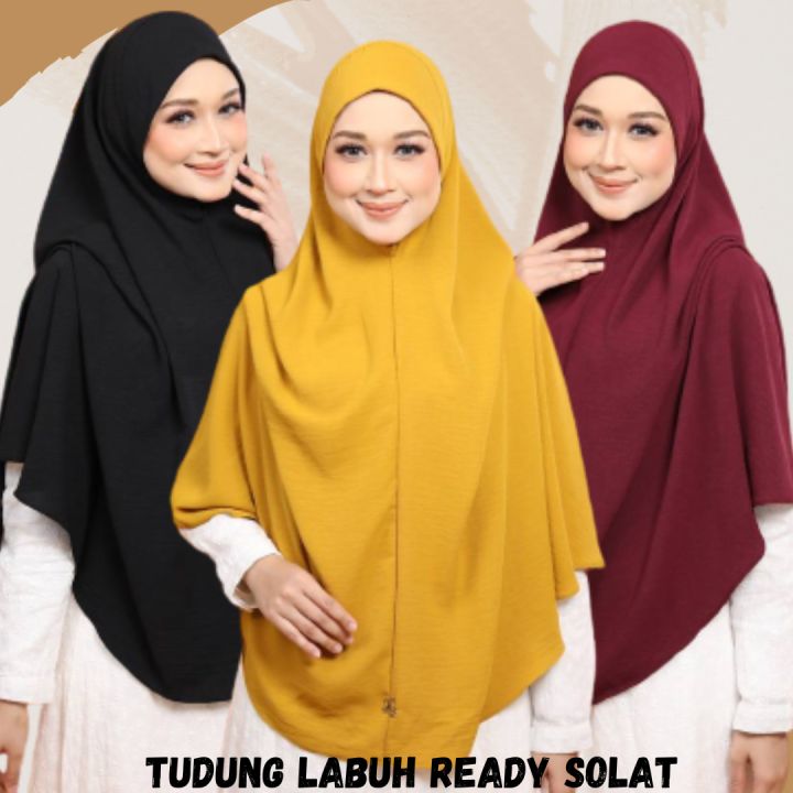 Tudung Labuh | Khimar Labuh Cotton Cey Crepe | Lazada