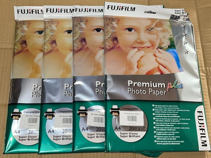 FUJIFILM RC PHOTO PAPER A4 / ROUGH SATIN /SATIN /WOVEN /GLOSSY/ | Lazada PH
