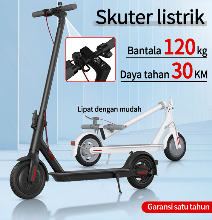 Skuter Listrik Lipat 8.5 Inchi Daya Tahan Baterai 25km 6.6A Electric ...