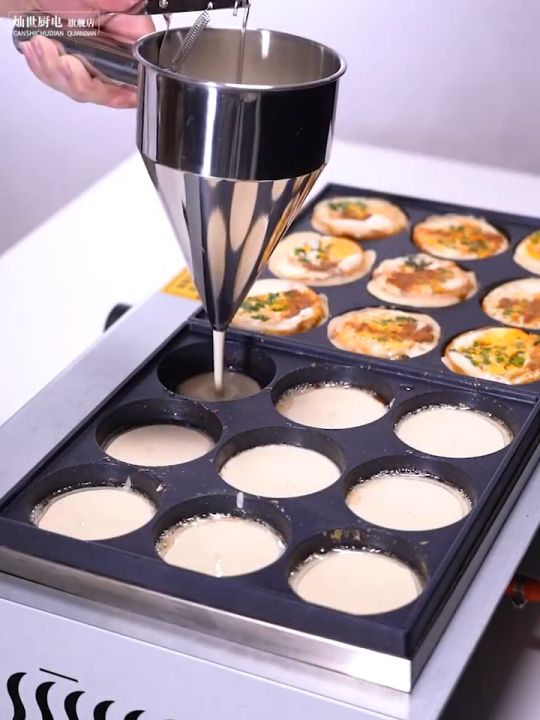 HEJI Commercial Gas Wheel Shaped Cake Machine Stall Gas Gas Mold Snack ...