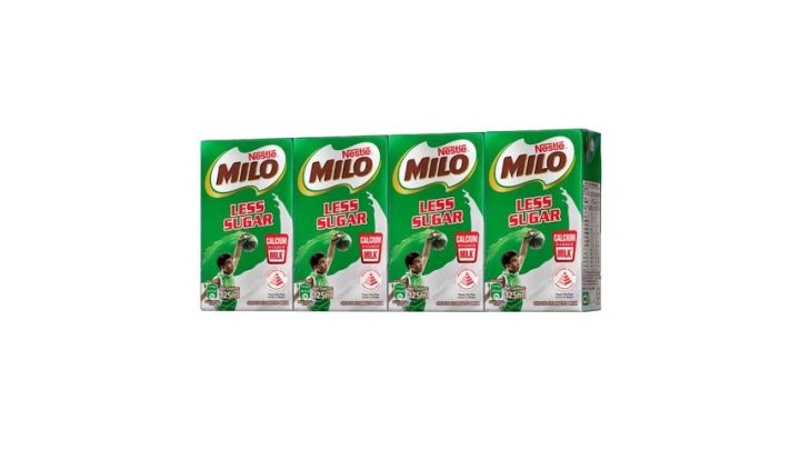 (bundle of 2) Nestle Milo less sugar UHT milk packets mini Milo on the ...