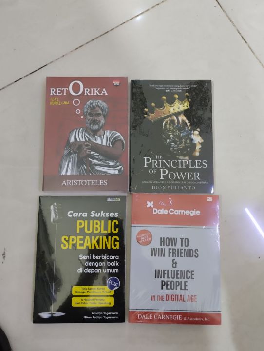 paket 4 buku retorika seni berbicara the principles of power cara sukses public speaking how to ...