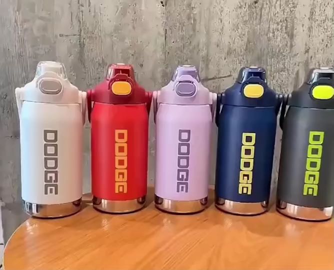 แก้วน้ำเก็บความเย็น กระบอกน้ำเก็บอุณหภูมิร้อนเย็น DODGE ขวดน้ำสแตนเลส 1200ML และ 950ML B741 ...