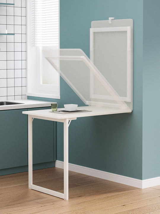 Wall-Mounted Folding Table Small Apartment Wall-Mounted Dining Table ...