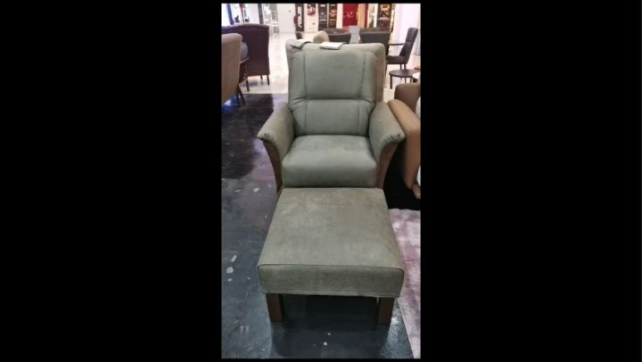 Lounge Chair (Aqua / Grey ) / Single Wing Chair / Relax Chair | Lazada