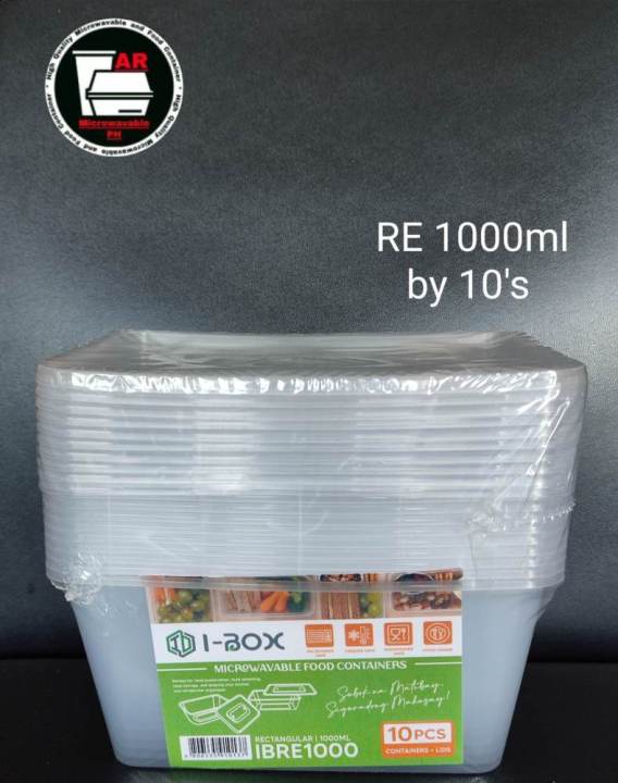 Microwavable plastic container / RE 1000 / Microwavable food container / Rectangular 1000ml ...